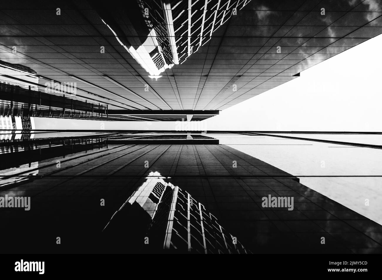 Low view modern skyscrapers office buildings Stock Photo - Alamy