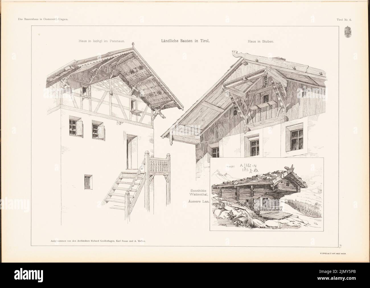 Greifenhagen Richard, rural buildings, Tyrol. (From: The farmhouse in ...