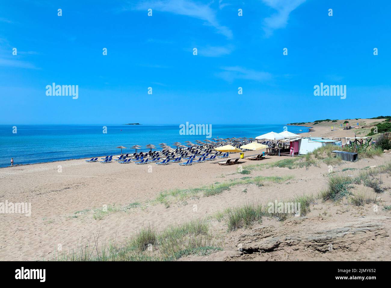 Agios Georgios, Issos Beach, Corfu, Ionian islands, Greece Stock Photo ...