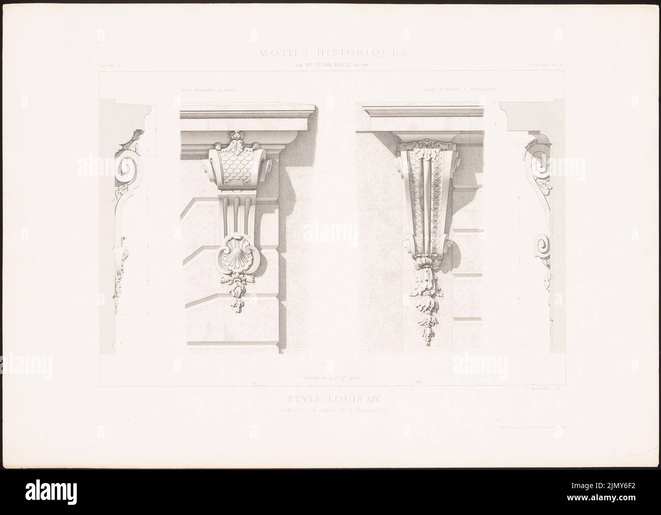N.N., Consoles, Paris, Versailles. (From: Motifs historiques d ...