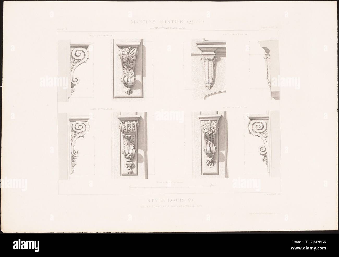 N.N., Petites Consoles, Paris, Versailles. (From: Motifs historiques d ...