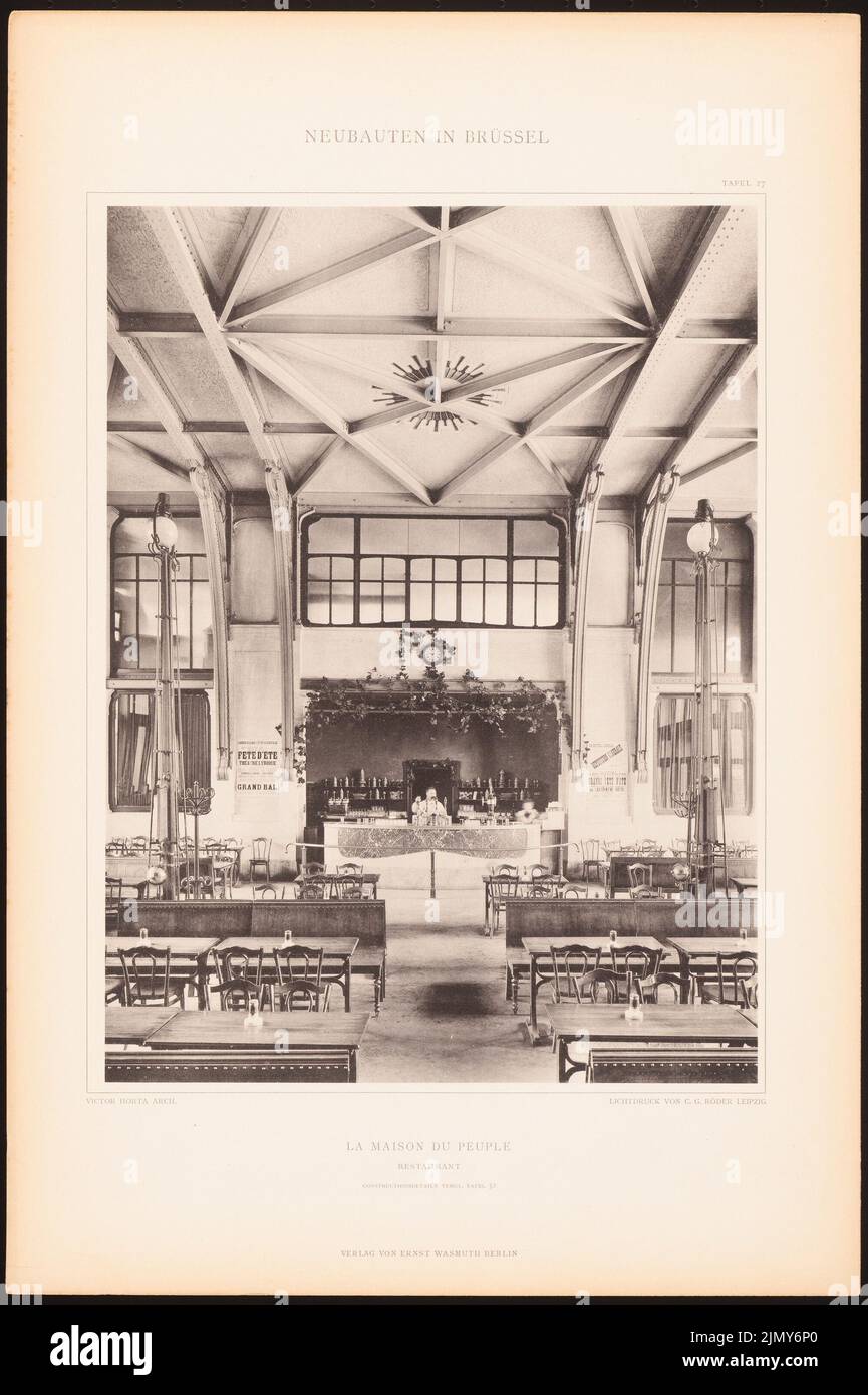 Horta Victor, La Maison du PeUple, Brussels. (From: Modern urban image ...