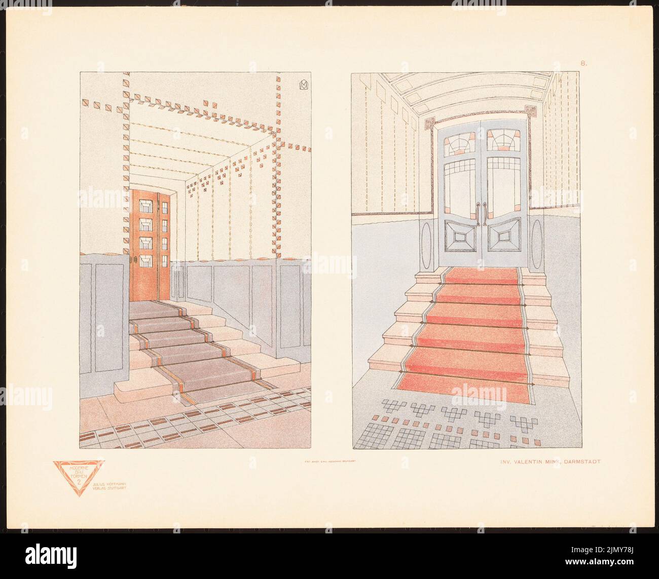 Mink Valentin, Vestibül. (From: modern design. Facades, interiors ...