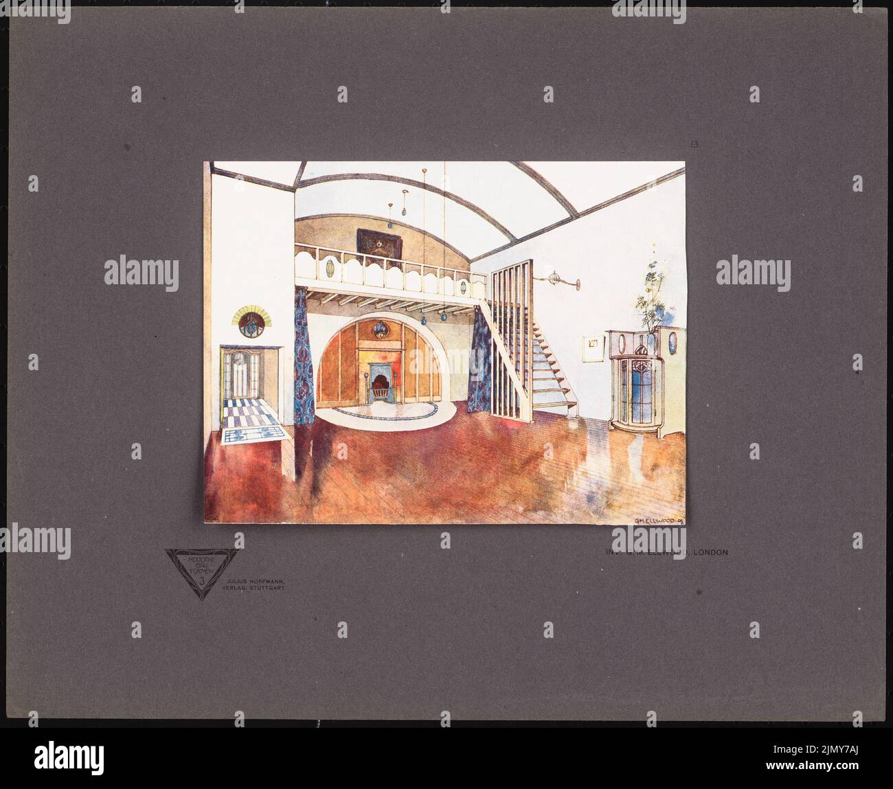 Ellwood G. M., Vestibül. (From: modern design. Facades, interiors ...