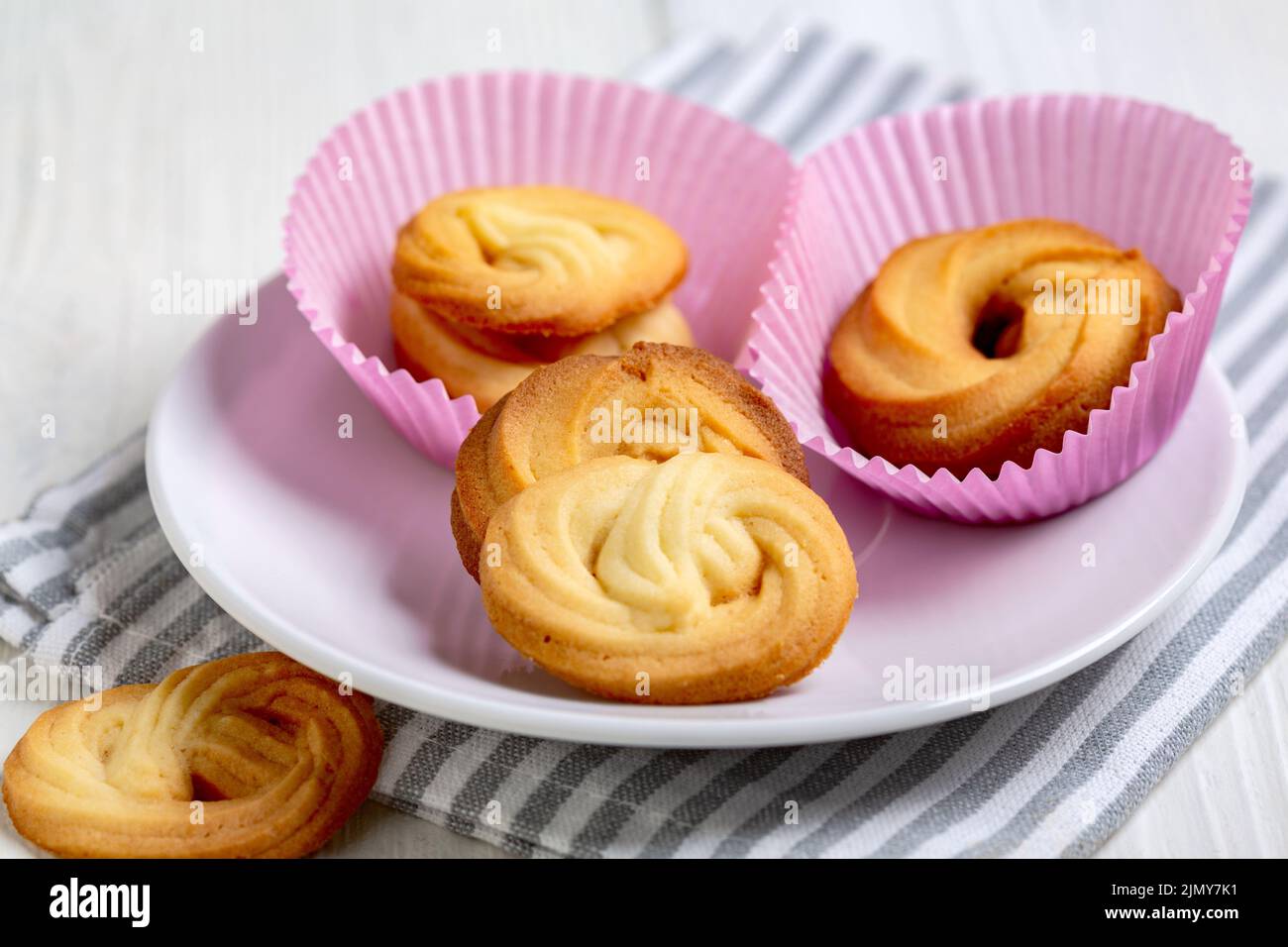 Traditional Danish butter cookies Stock Photo - Alamy
