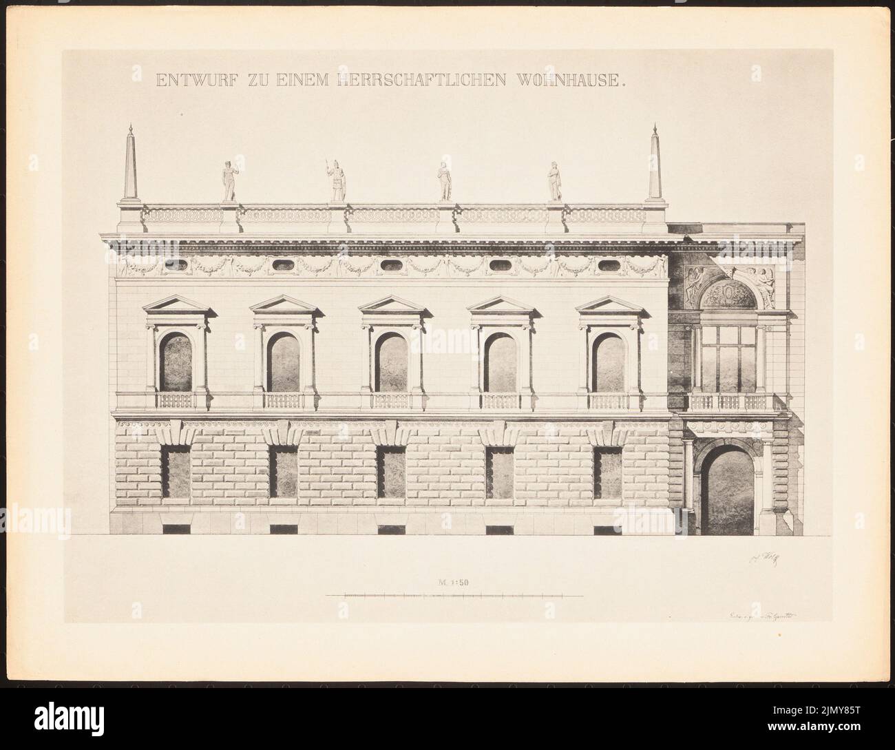 Garrelts Fr., stately residential building. (From: Prints of seminar ...