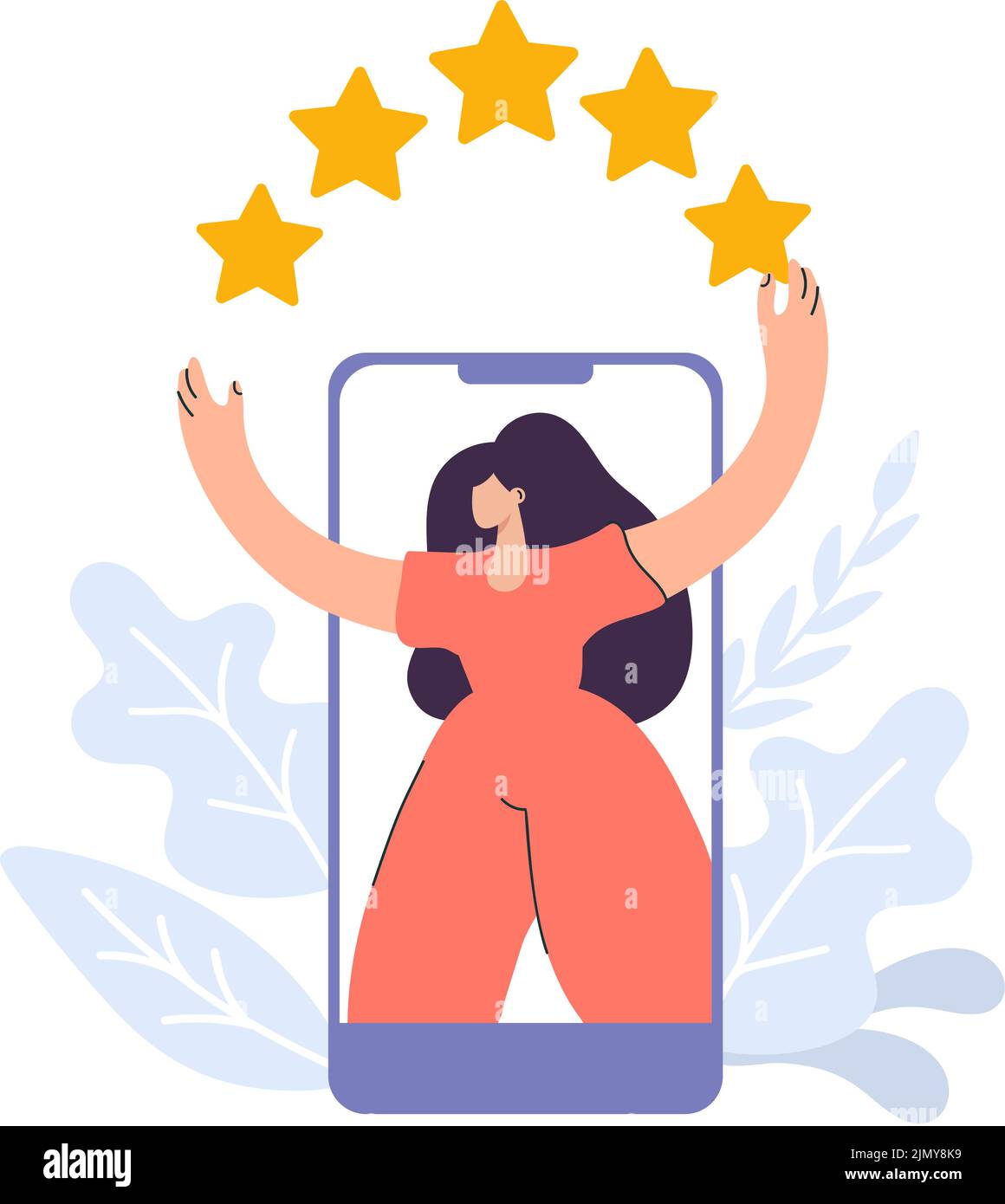 Cartoon satisfied woman hi-res stock photography and images - Alamy