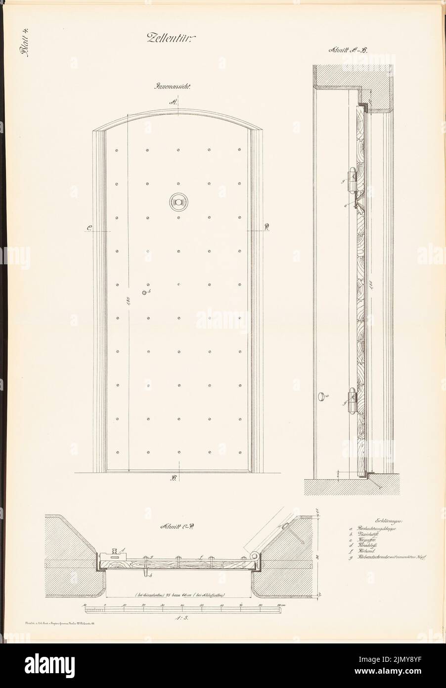Ministry of Public Work, Cell door (from: sample drawings for expansion ...