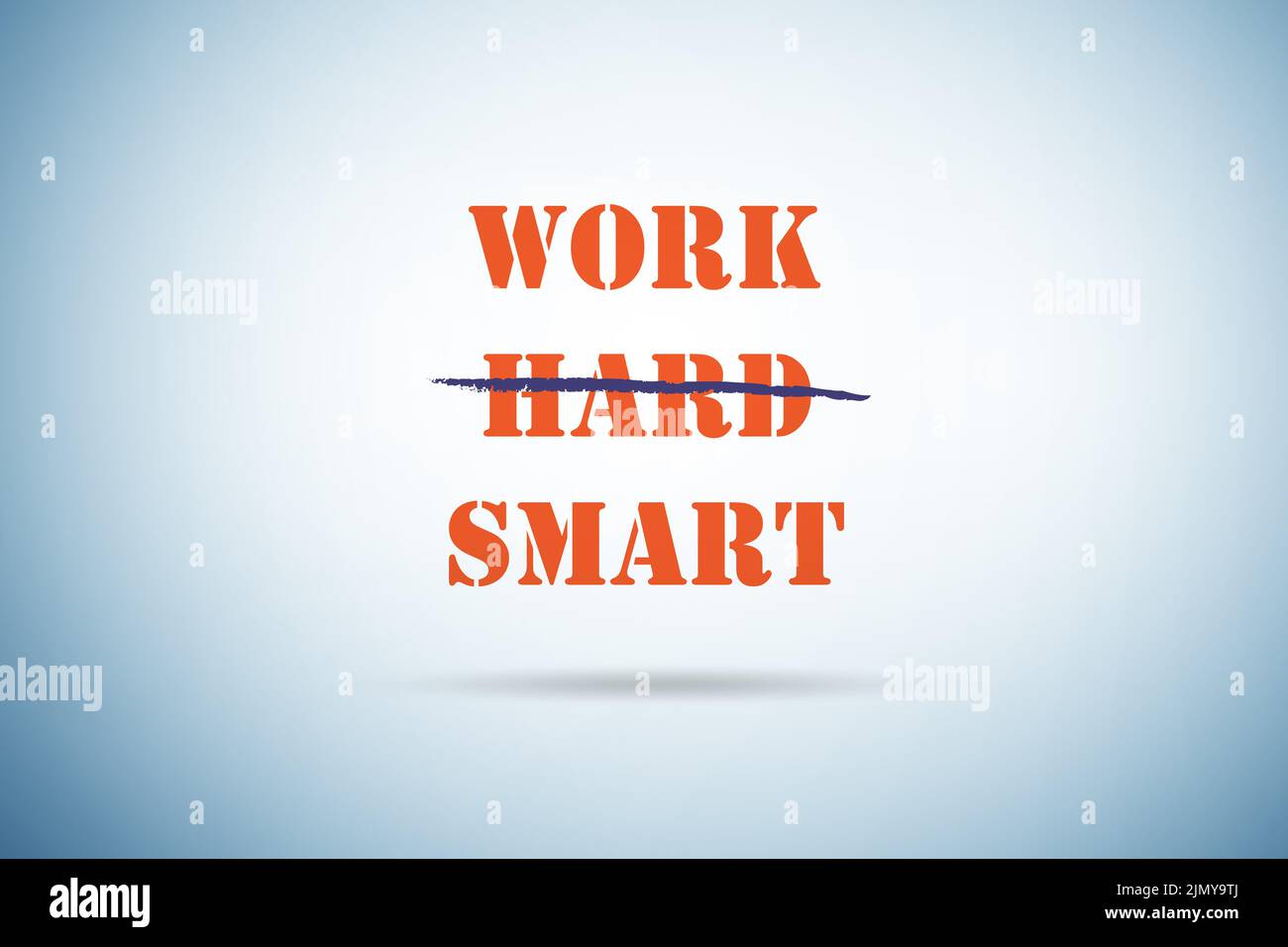 Concept of working smart not hard Stock Photo - Alamy