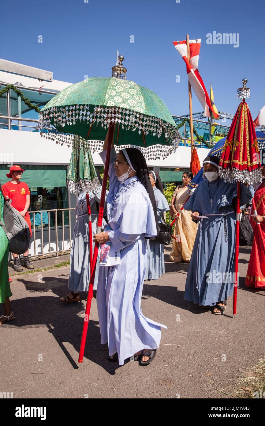 Corpus Christi ship procession Muelheimer Gottestracht on the river ...