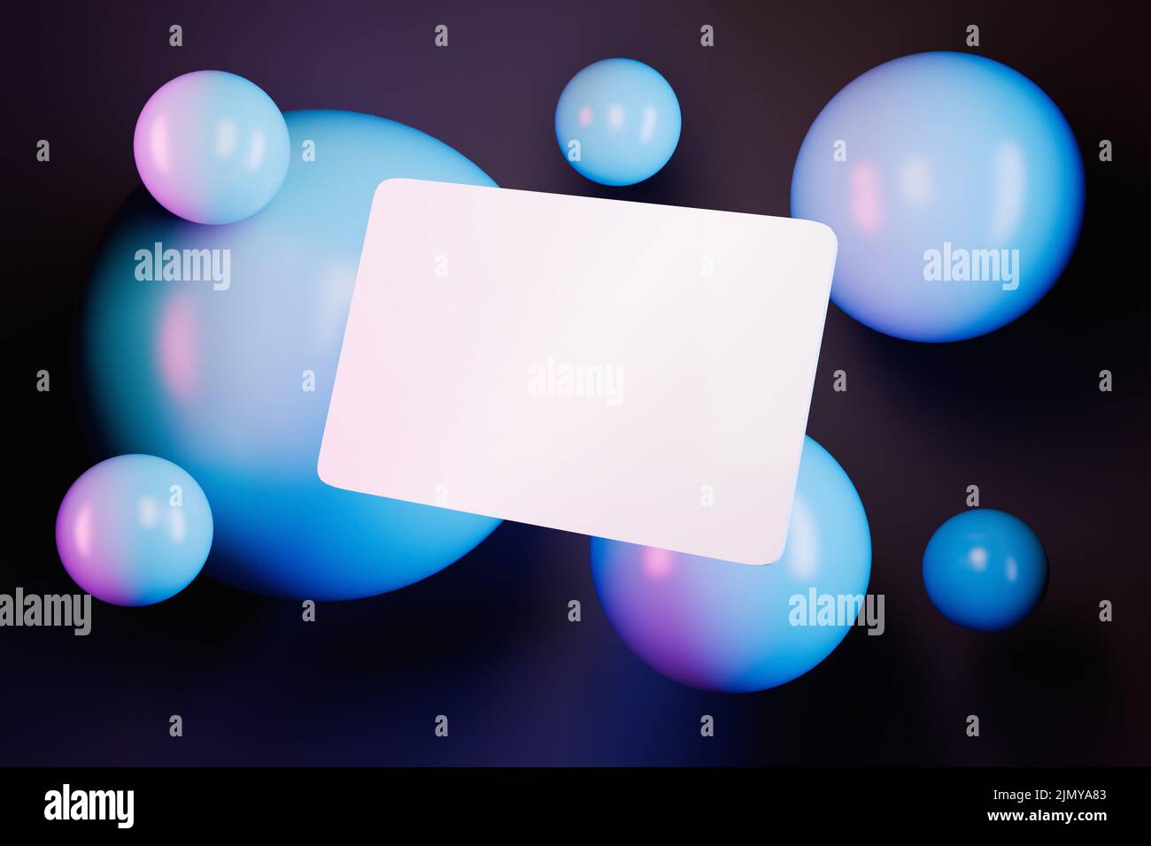 Bonus discount and gift card with balls background 3d render mockup ...