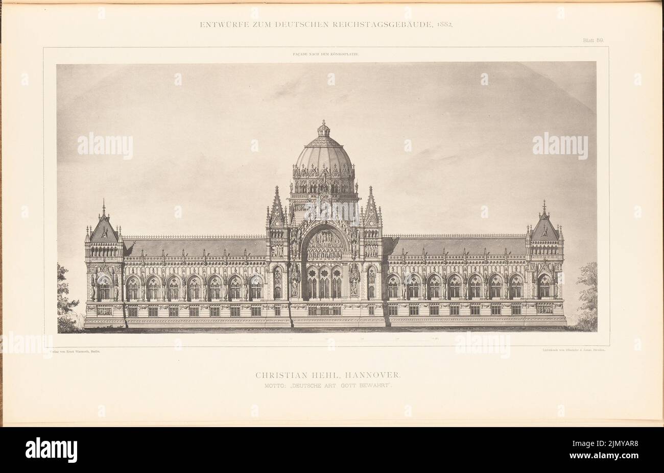 Hehl Christian, parliament building for the German Reichstag in Berlin ...