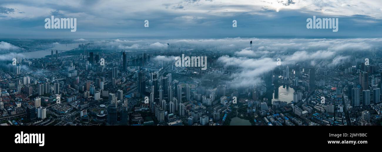 The aerial panoramic view of Wuhan city in China Stock Photo - Alamy