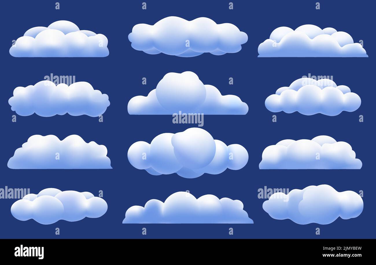 Fluffy clouds in shape Stock Vector Images - Alamy