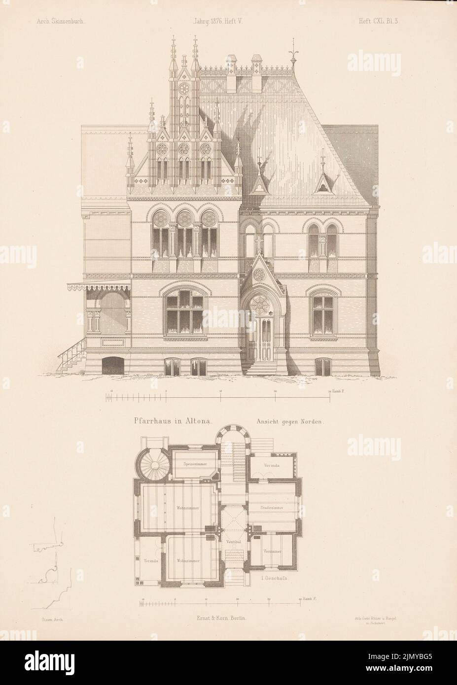 Otzen Johannes (1839-1911), rectory, Hamburg-Altona. (From ...