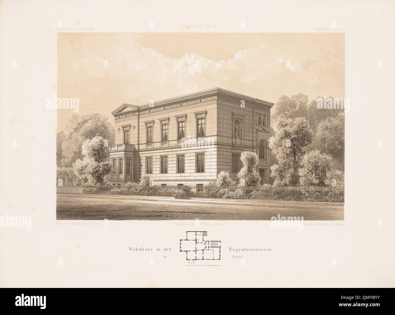 Arnim Ferdinand von (1814-1866), residential building Regentenstraße ...