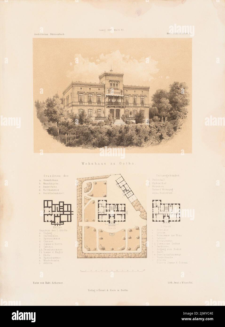 Scherzer Robert (1811-1894), residential building, Gotha. (From ...
