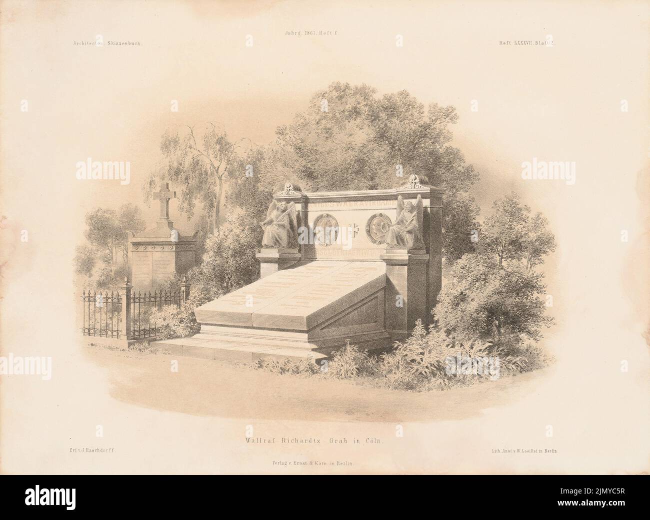 Raschdorff Julius (1823-1914), Wallraf Richartz Grab, Cologne. (From ...