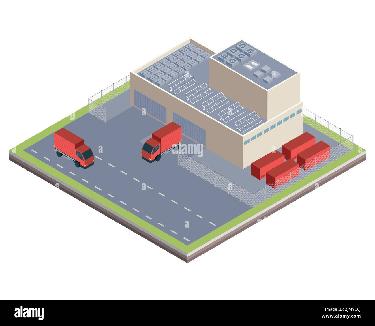 isometric industrial logistic plant scene Stock Vector Image & Art - Alamy