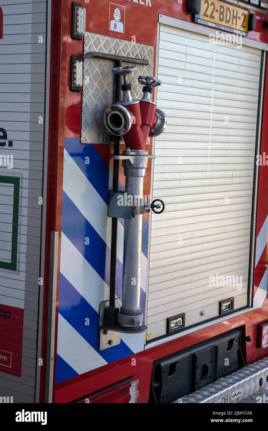 Backside Fire Department Truck At Amsterdam The Netherlands 4-8-2022 ...