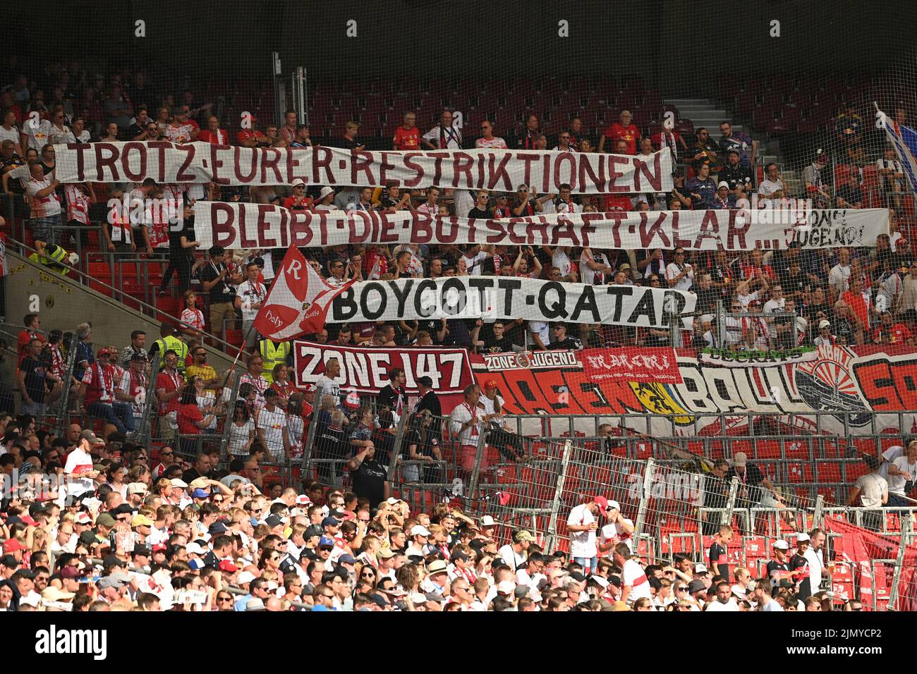 Qatar protest football hi-res stock photography and images - Alamy