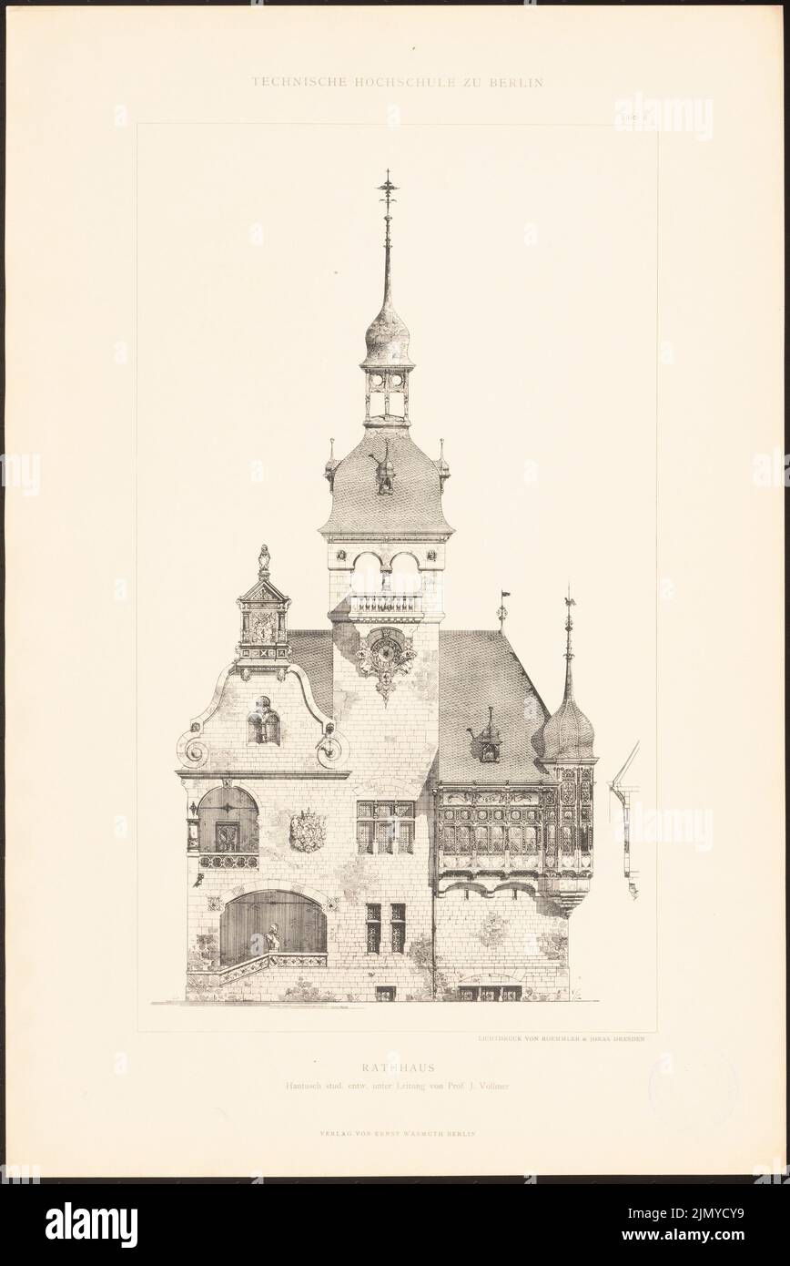 Hantusch A., town hall. (From: designs in d. Forms of the Middle Ages ...