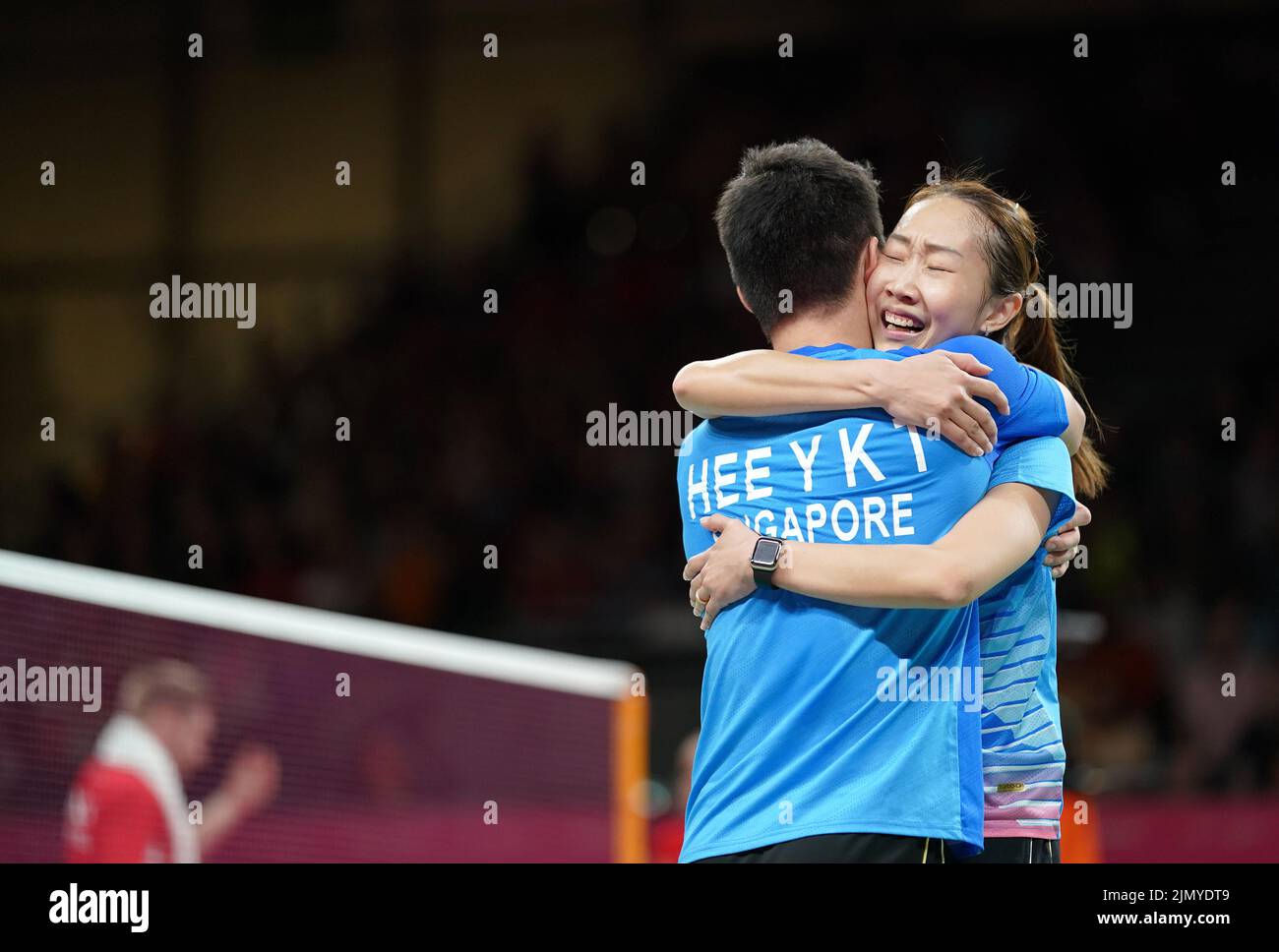 Singapore's Yong Hee and Jessica Tan celebrate after winning the Mixed ...