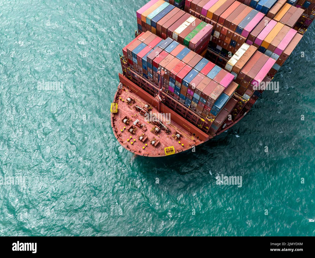 Huge Container Ship at Sea Transporting Goods and Cargo to ...