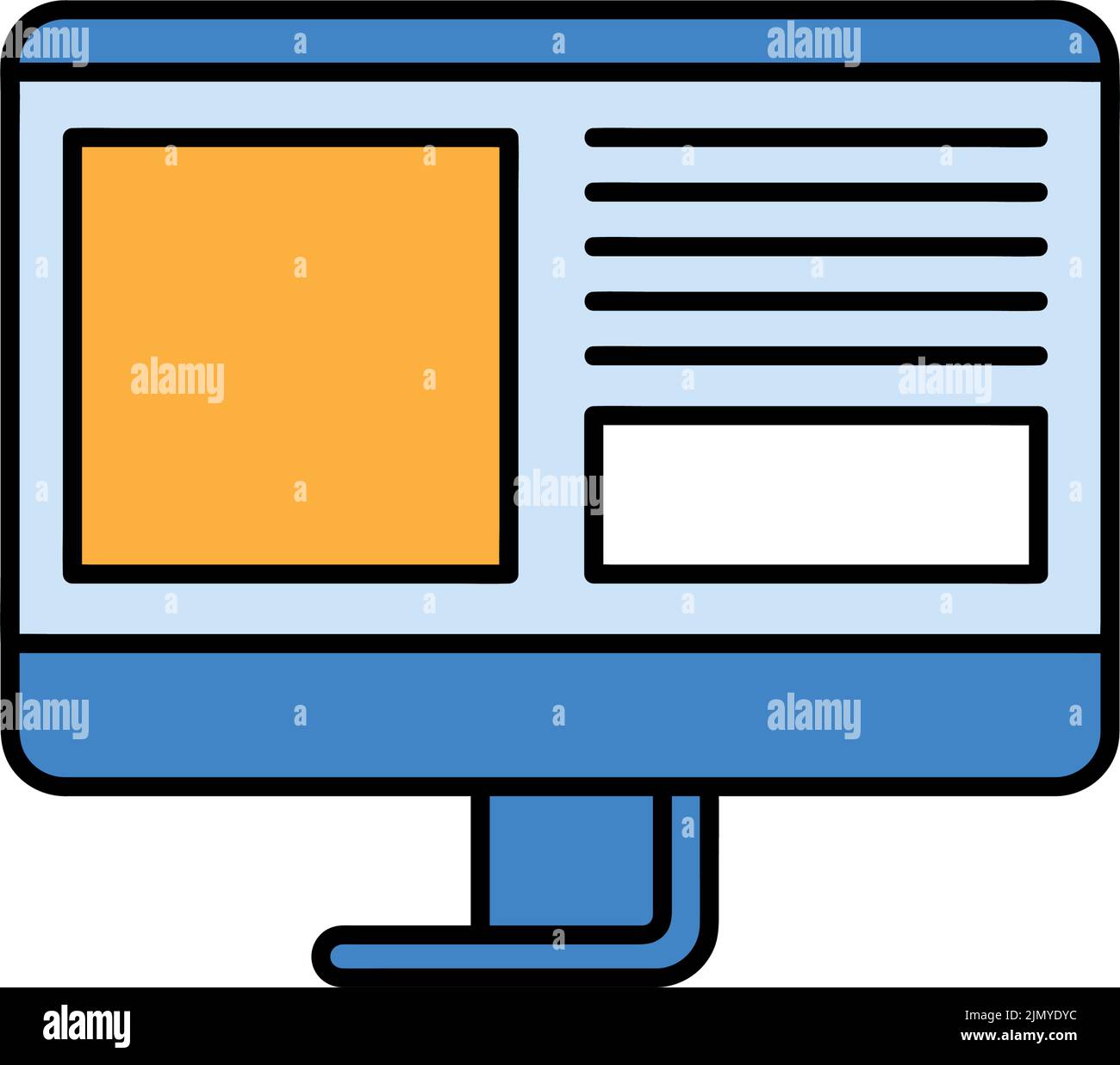 desktop computer device tech icon Stock Vector Image & Art - Alamy