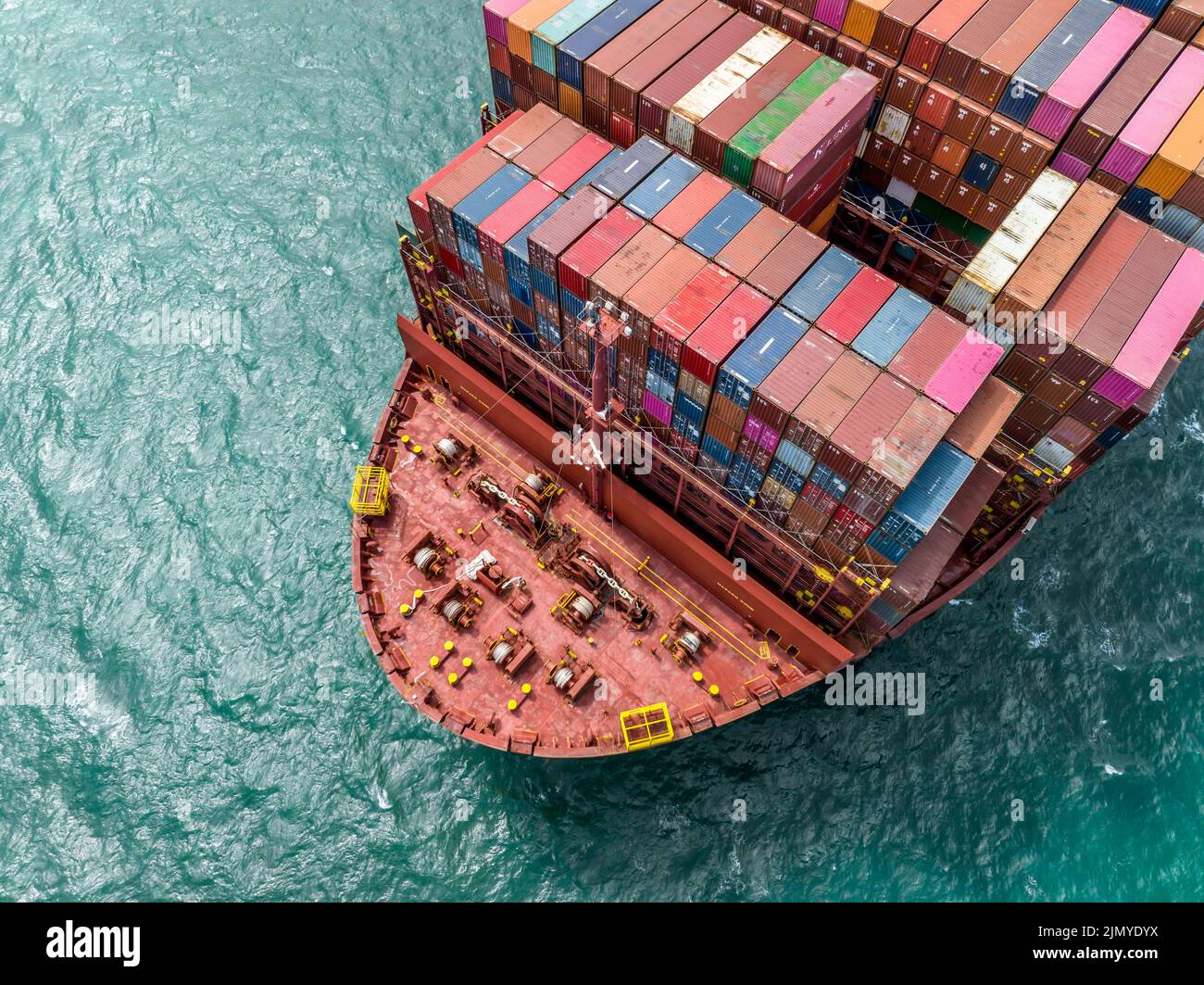 Huge Container Ship at Sea Transporting Goods and Cargo to ...