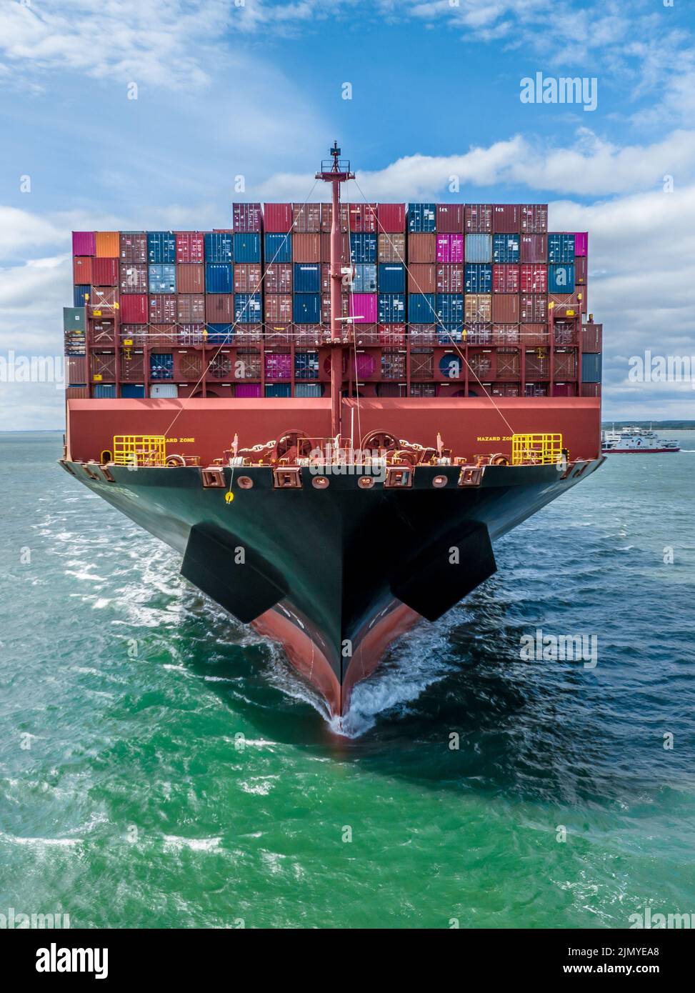 Huge Container Ship at Sea Transporting Goods and Cargo to ...