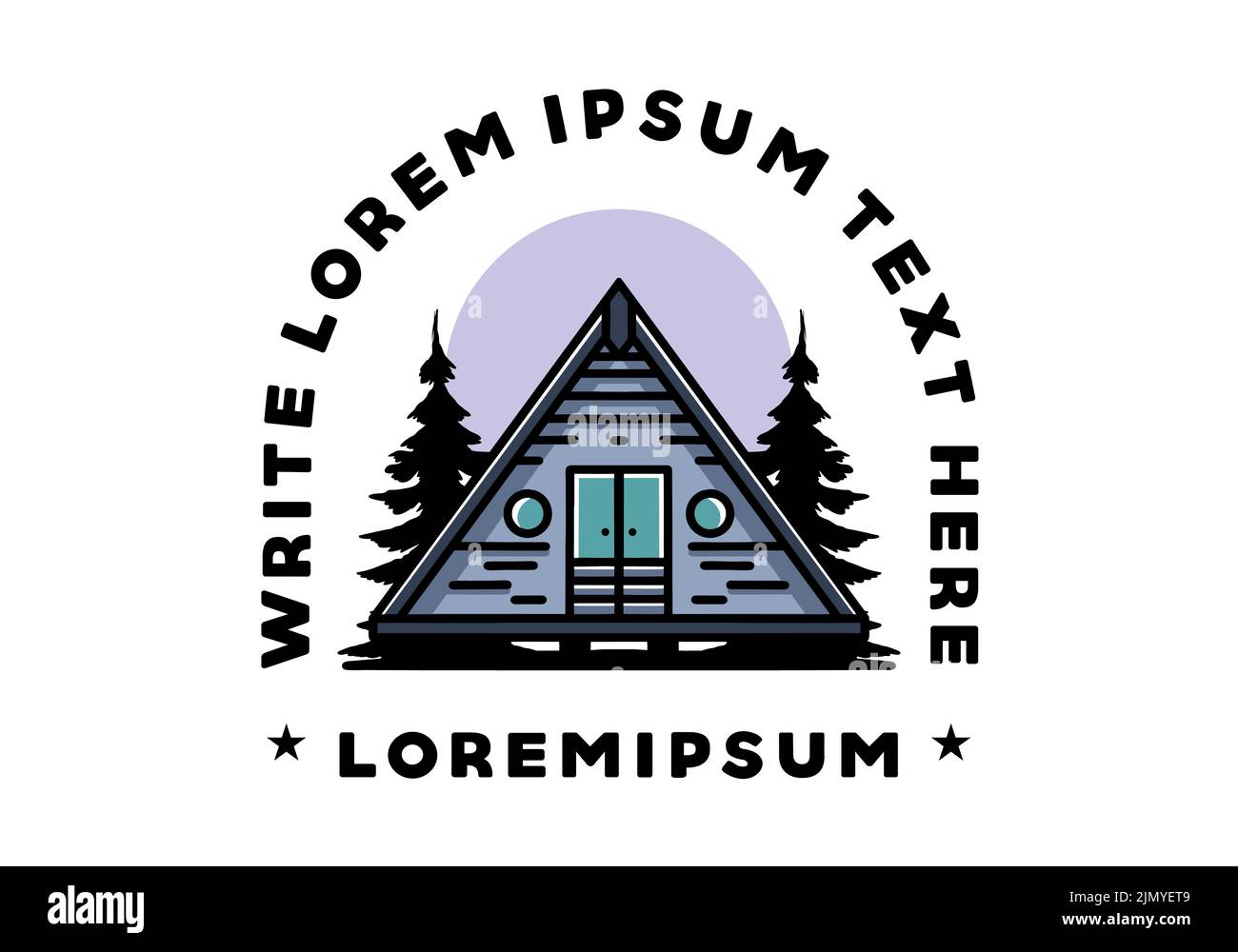 Illustration design of a triangle wood cabin Stock Vector Image & Art ...