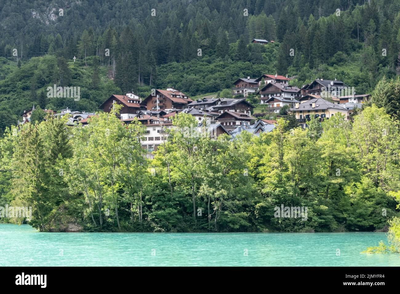 Lake auronzo and tre cime Stock Photo - Alamy