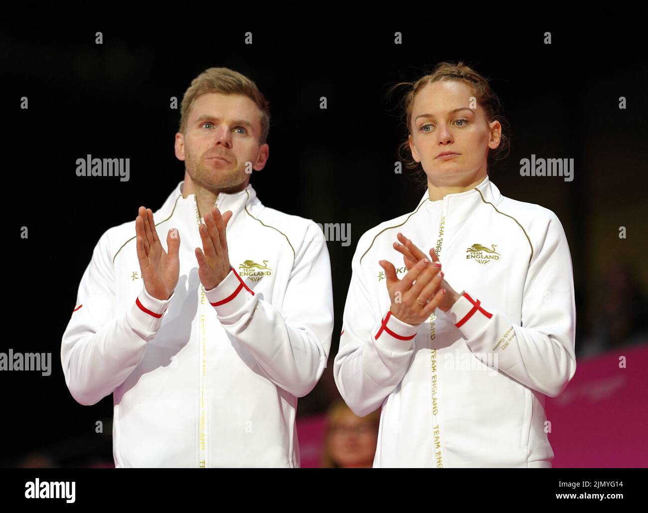 England's Marcus Ellis and Lauren Smith after winning silver in the ...