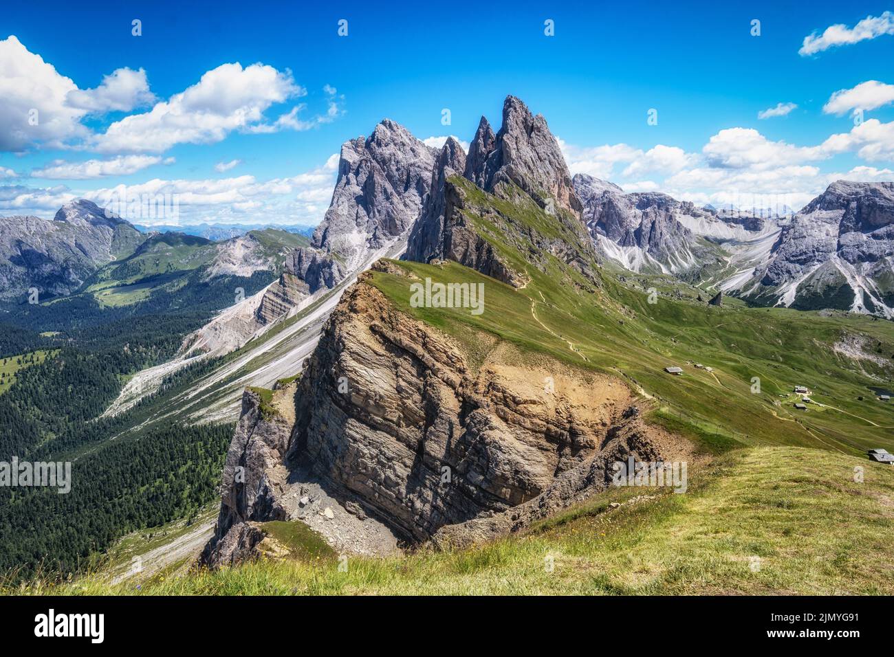 Seceda mountain peak Stock Photo - Alamy