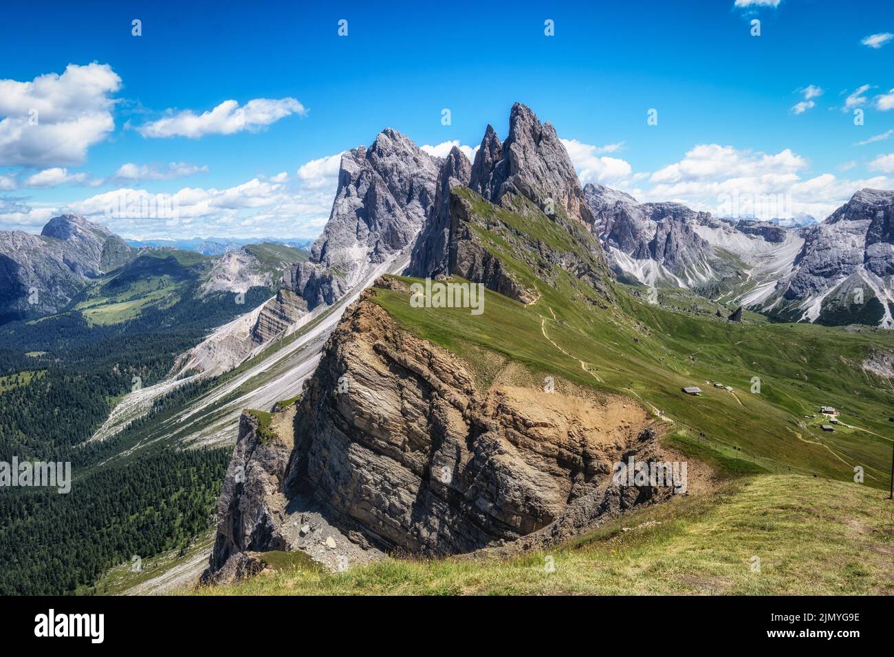 Seceda mountain peak Stock Photo - Alamy