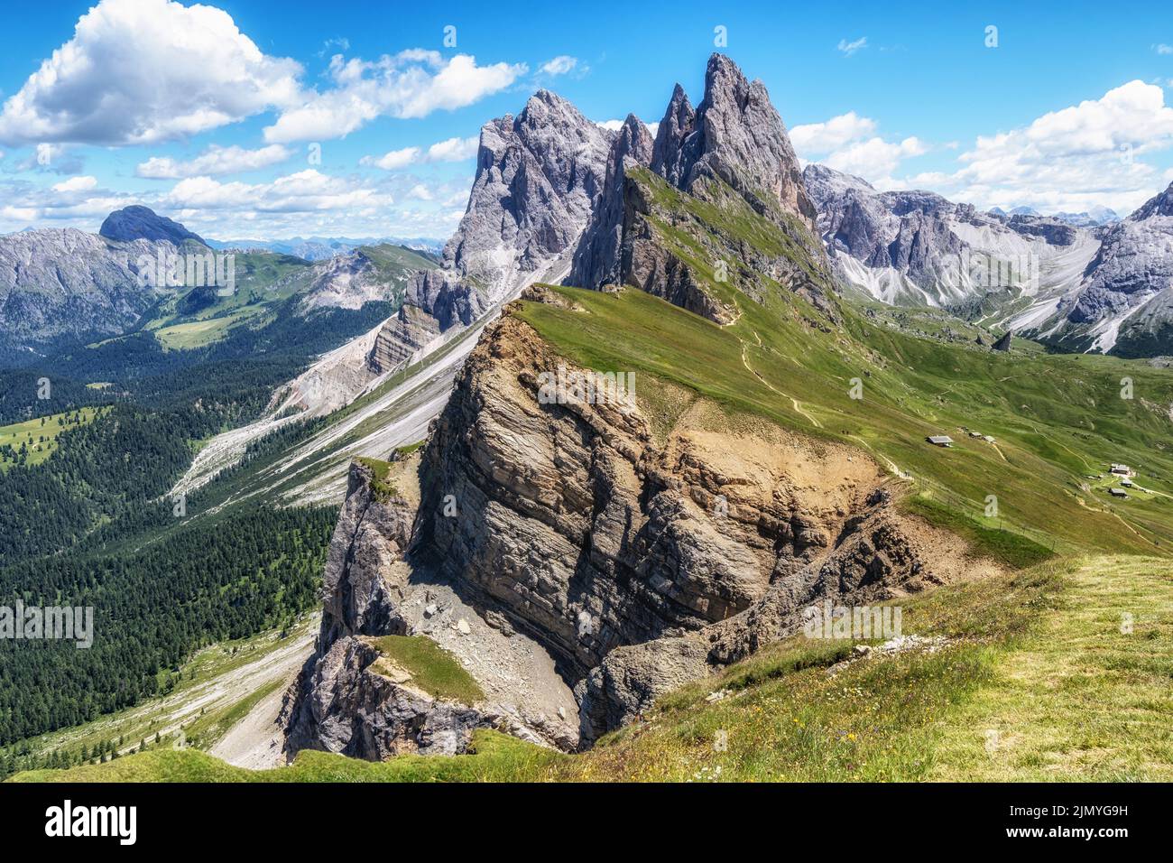 Seceda mountain peak Stock Photo - Alamy