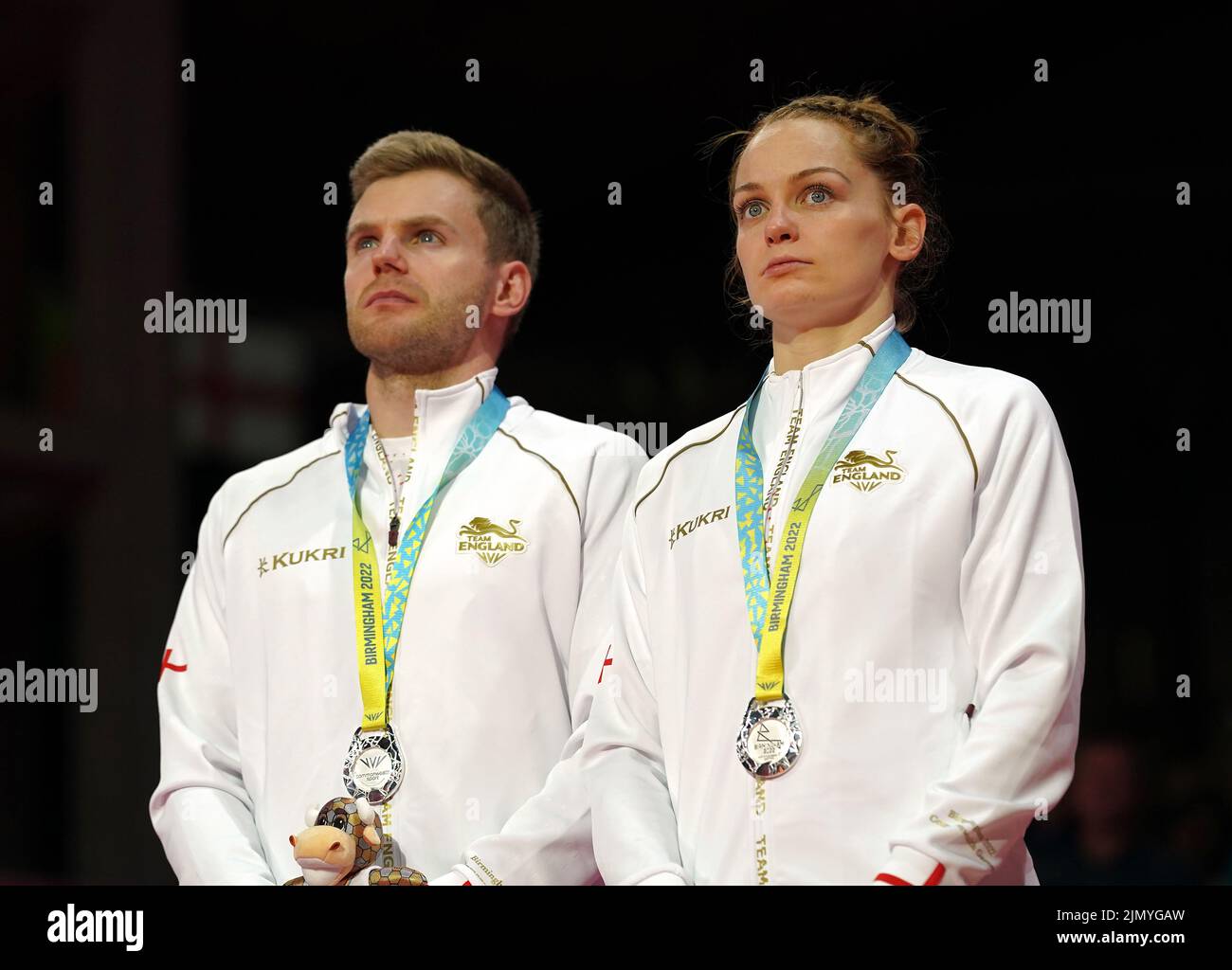 England's Marcus Ellis and Lauren Smith after winning silver in the ...
