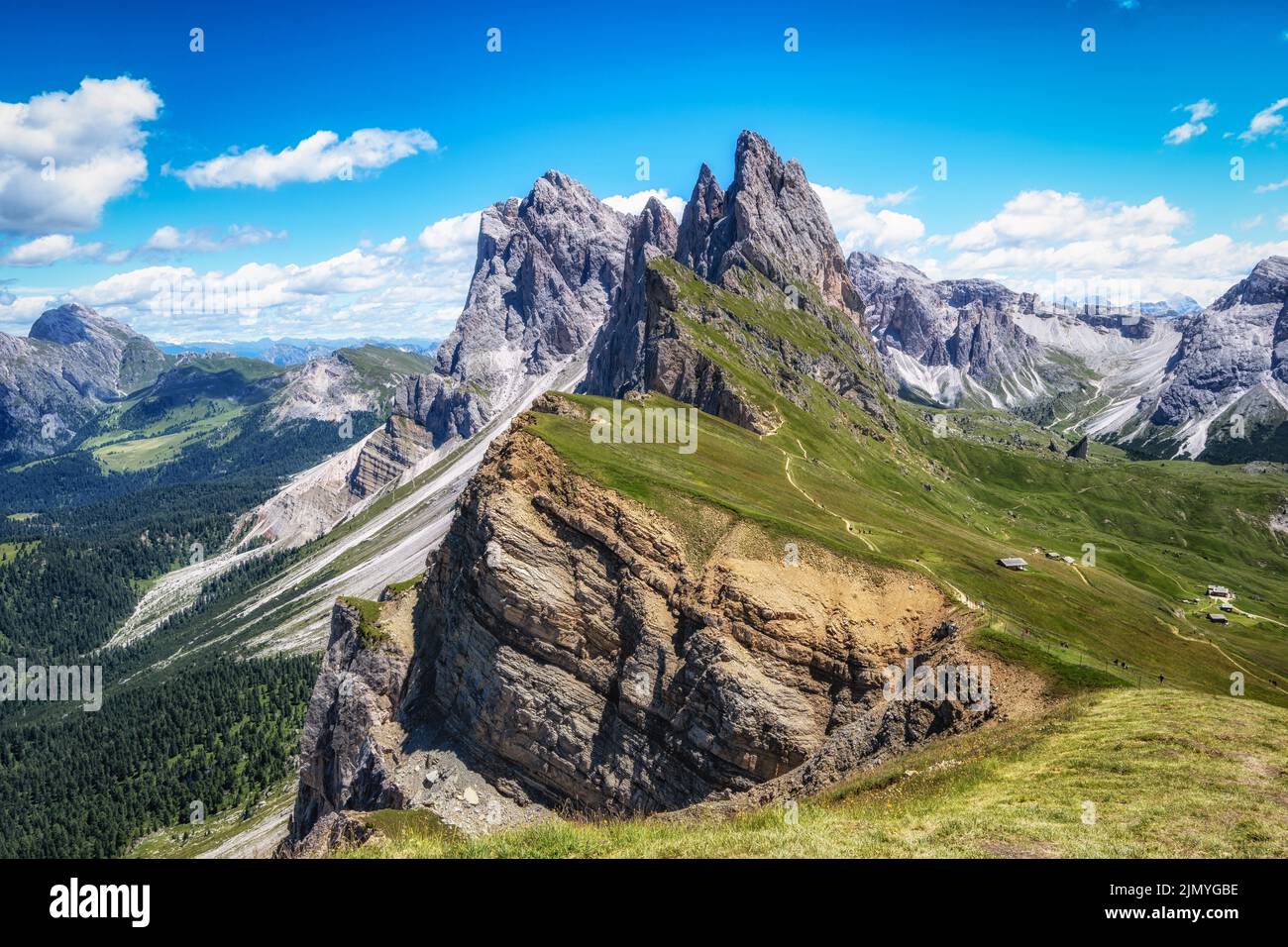 Seceda mountain peak Stock Photo - Alamy