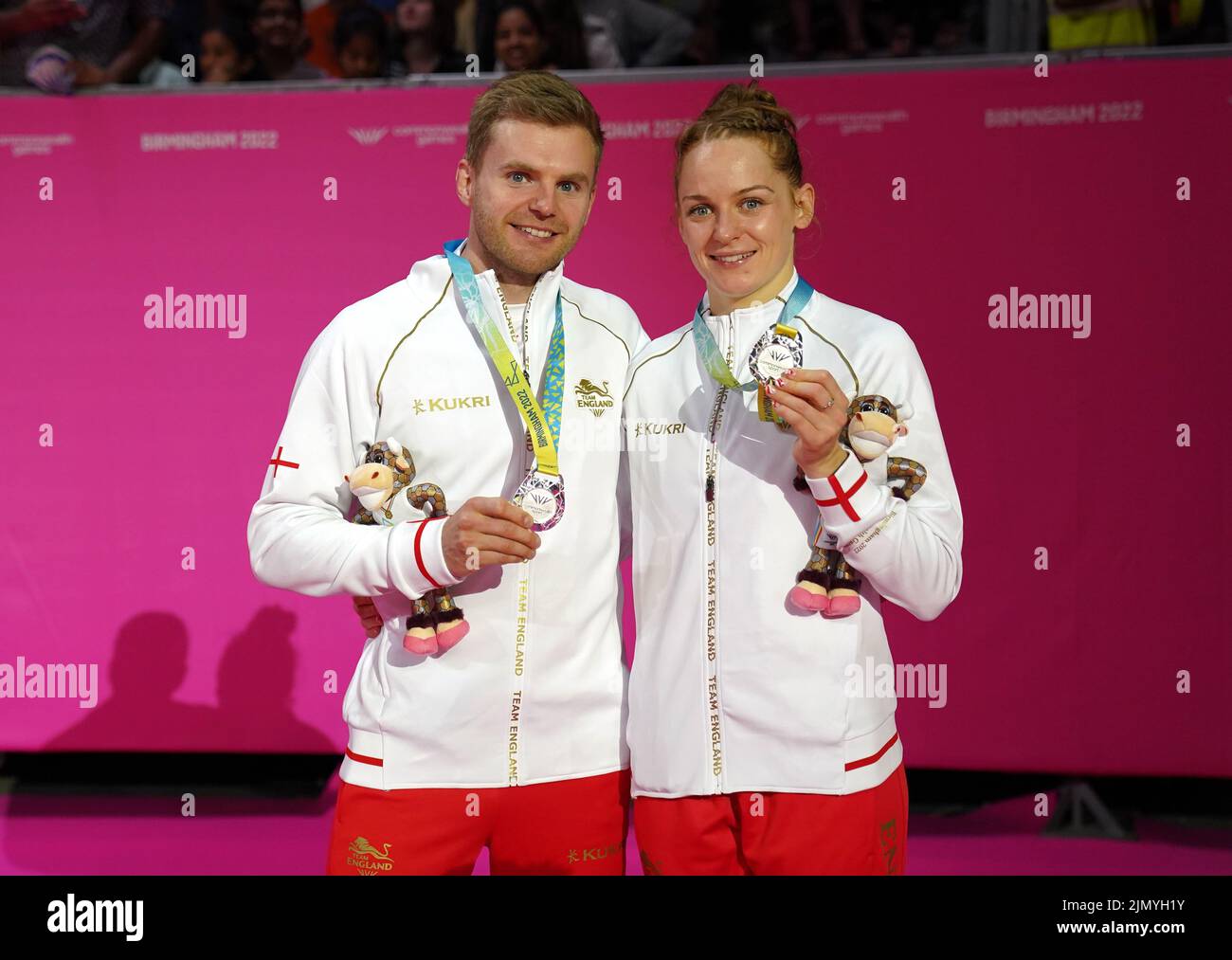 England's Marcus Ellis and Lauren Smith after winning silver in the ...