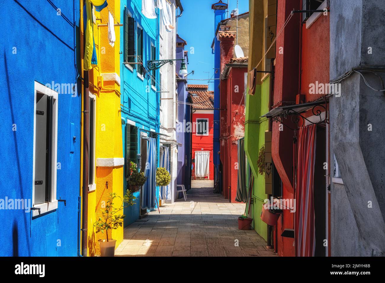Burano Coloured Houses Stock Photo - Alamy