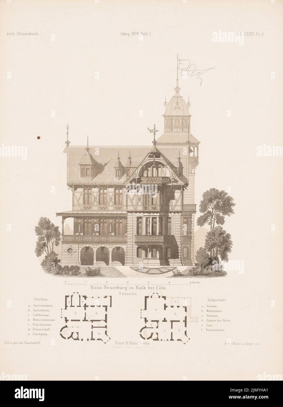 Raschdorff Julius (1823-1914), Haus Neuerburg, Cologne-Kalk. (From ...