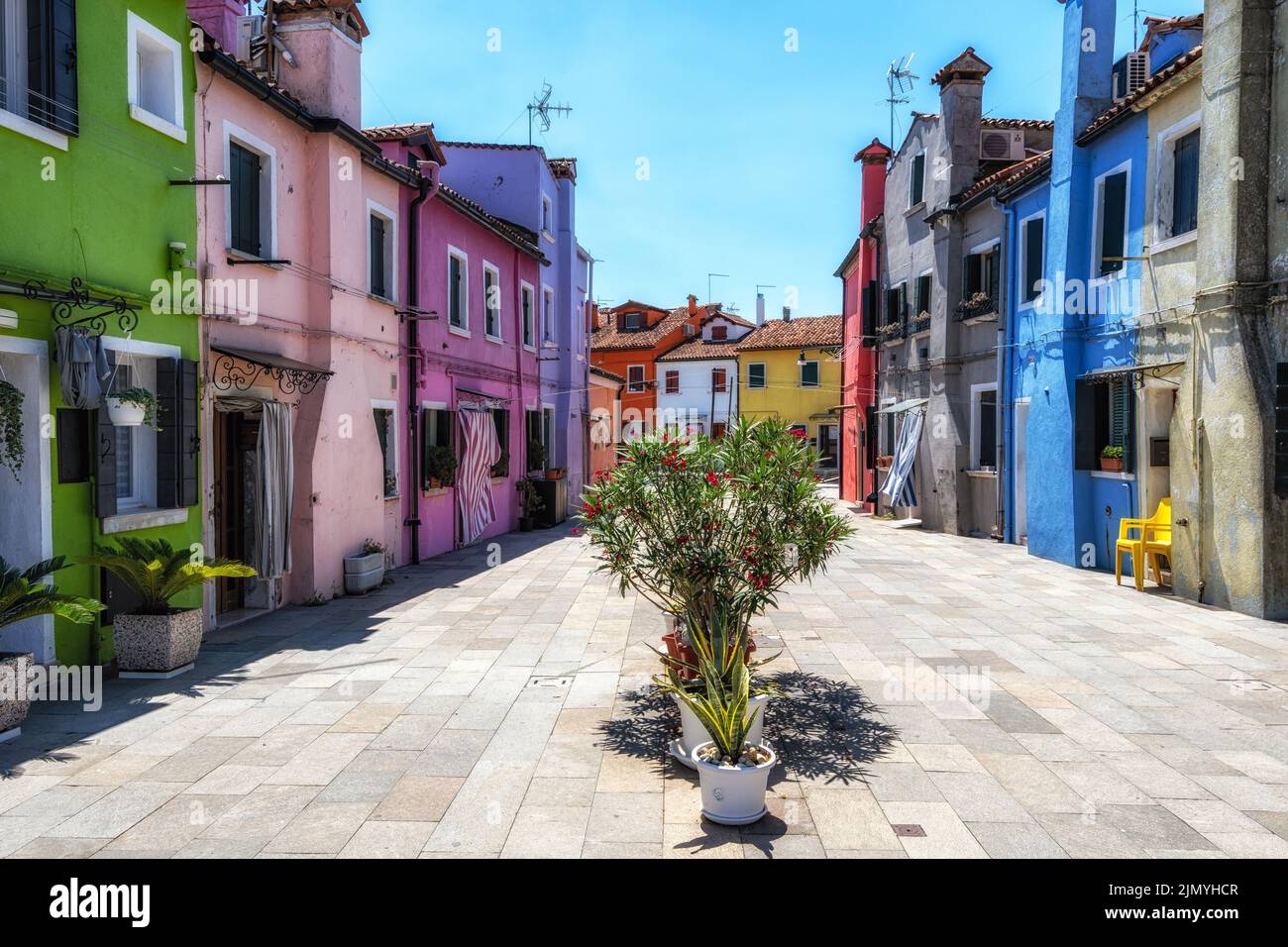 Burano Coloured Houses Stock Photo - Alamy