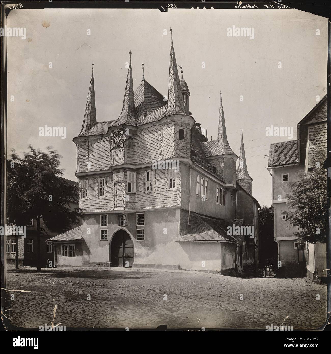 Royal Prussian measuring picture, Rathaus, Frankenberg (1909): View ...