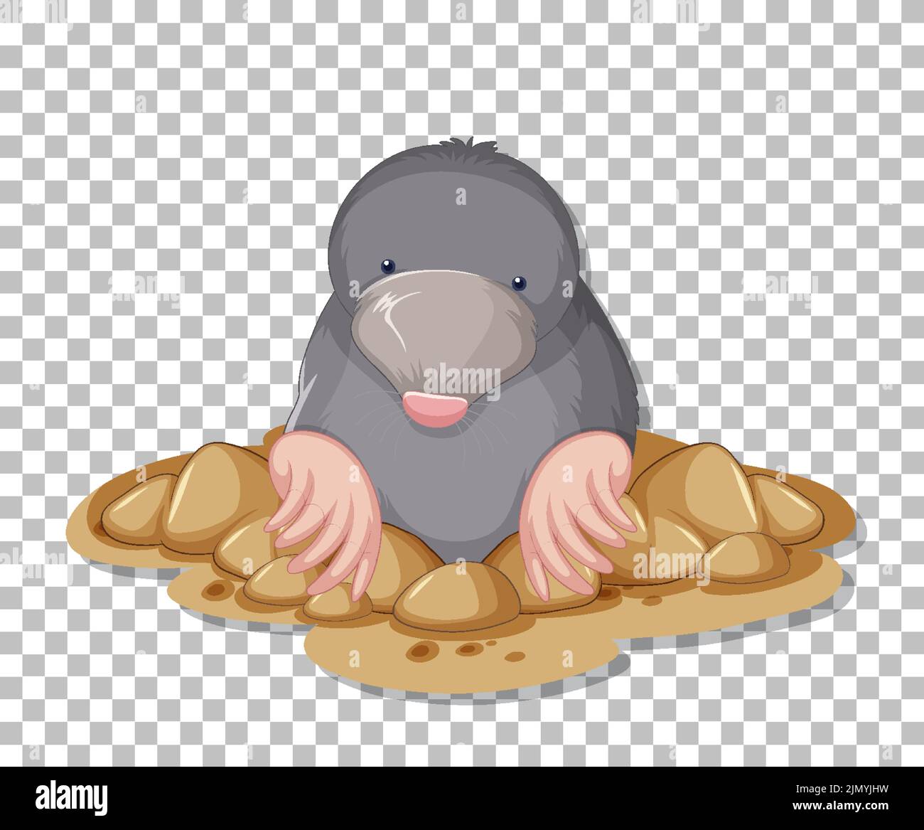 A mole in hole cartoon illustration Stock Vector Image & Art - Alamy