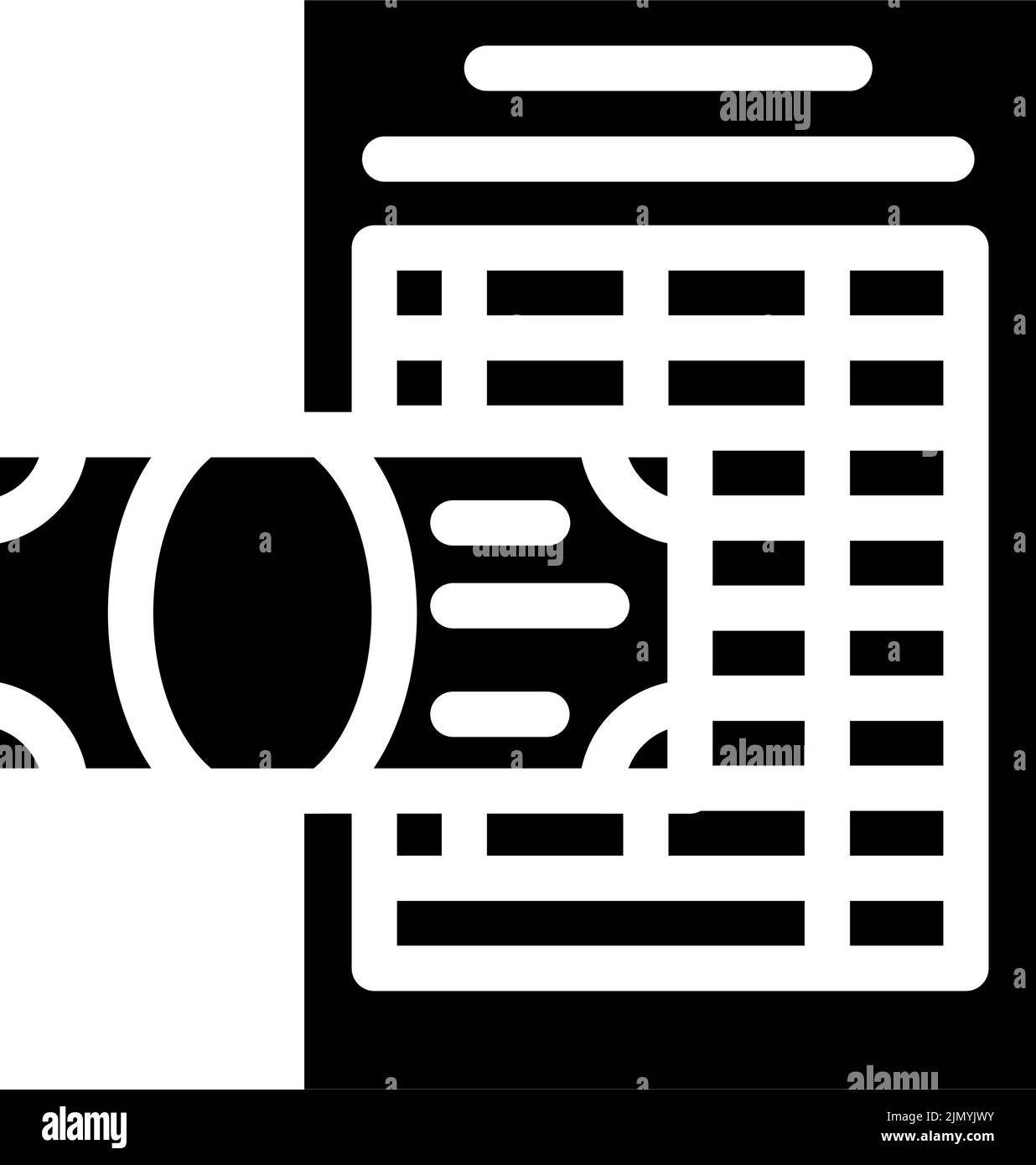 accounting table glyph icon vector illustration Stock Vector Image ...