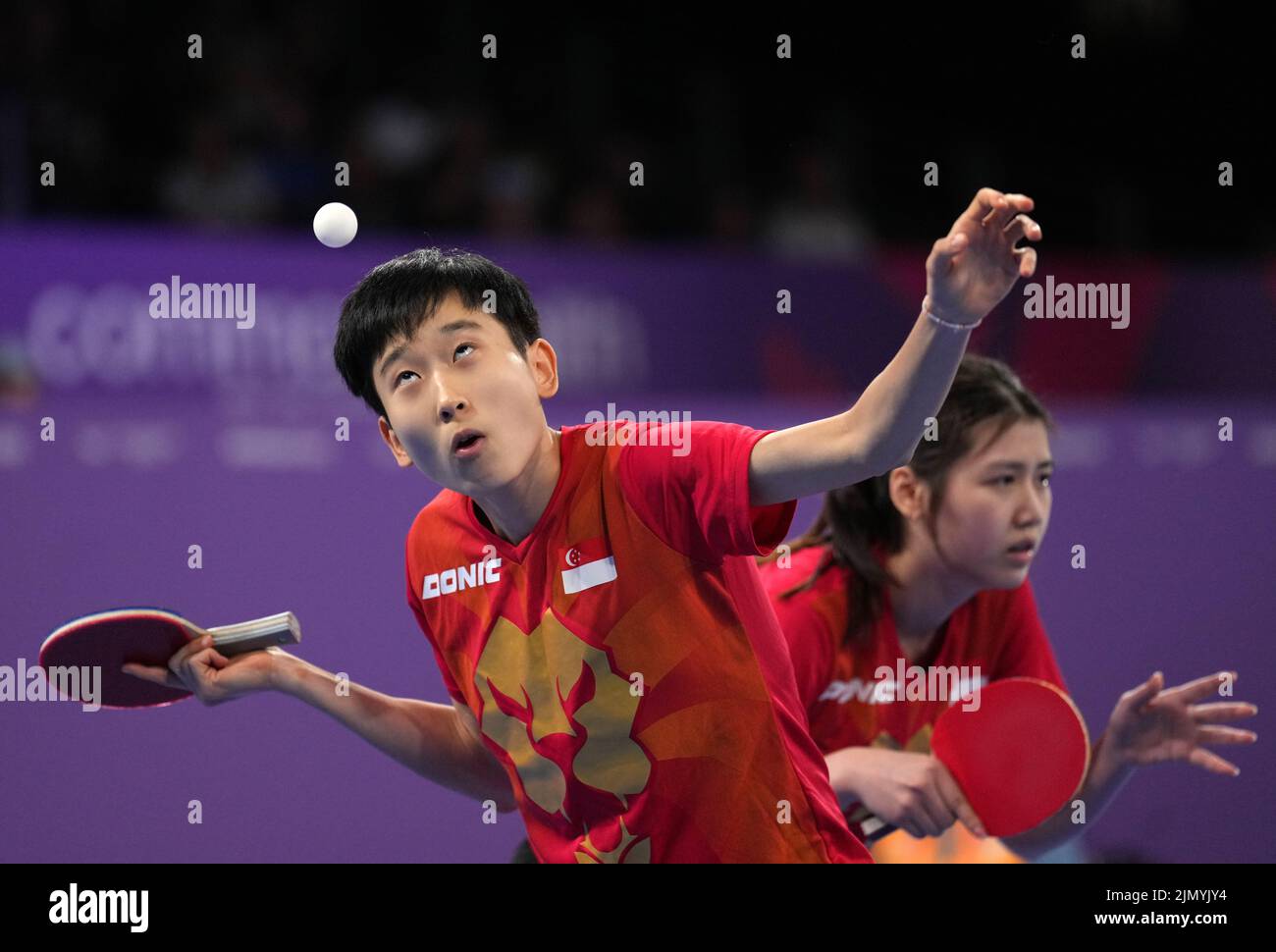 Singapore's Jingyi Zhou and Xin Ru Wong in the Women's Doubles Bronze ...