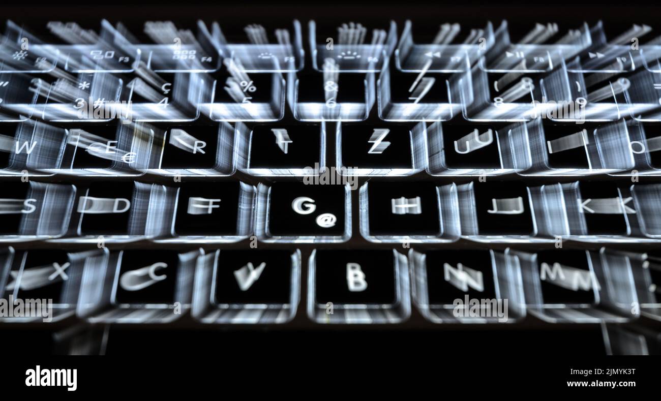 Typing zooming hi-res stock photography and images - Alamy