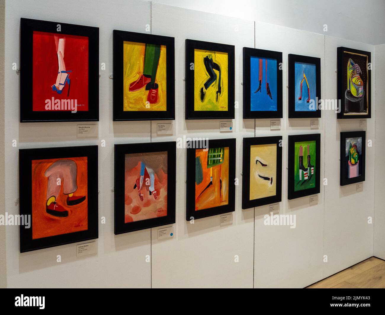 Jim Moir aka Vic Reeves shoe inspired art exhibition at Northampton ...