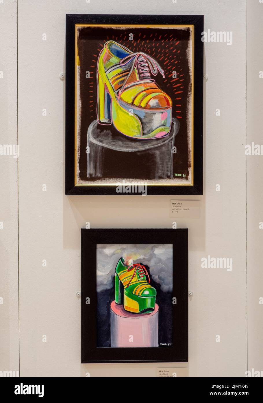 Jim Moir aka Vic Reeves shoe inspired art exhibition at Northampton ...